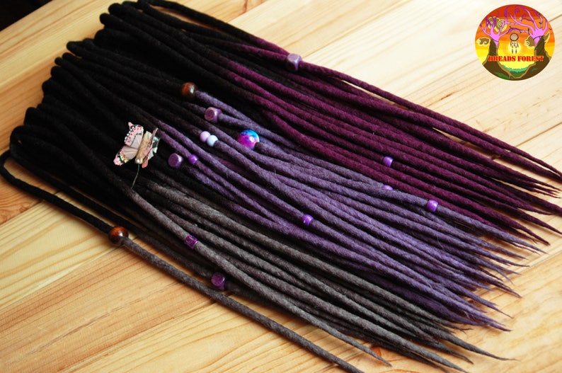 Wool Dreads Full Set DE Dreadlocks Extensions Double Ended | Etsy