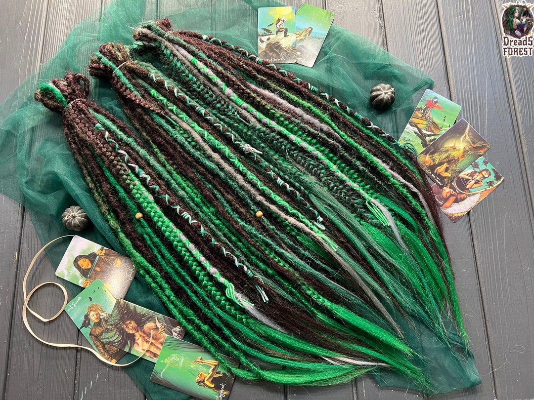 Natural Look Synthetic Dreads Hand Blend Solid + Ombre Colors Shades of ...
