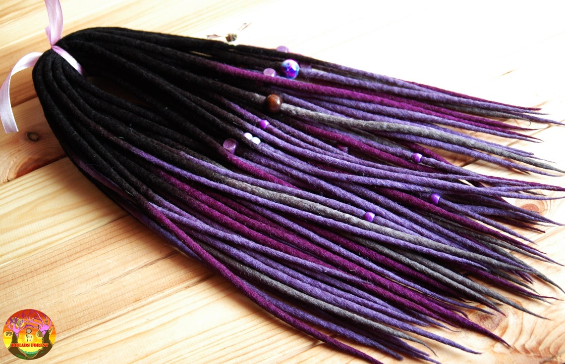 Wool Dreads Full Set DE Dreadlocks Extensions Double Ended | Etsy