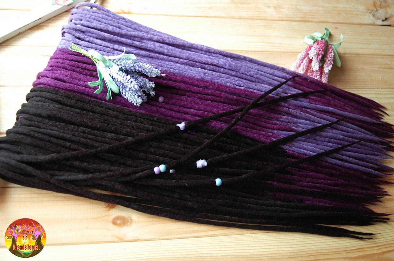 Wool Dreads Full Set DE Dreadlocks Extensions Double Ended | Etsy