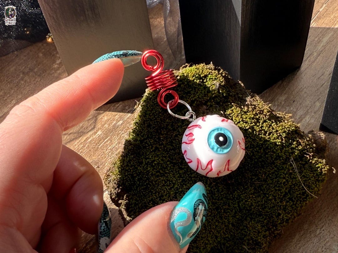 Bloody Eyeball Halloween Dreadlock Beads Handmade Unique Gift ...