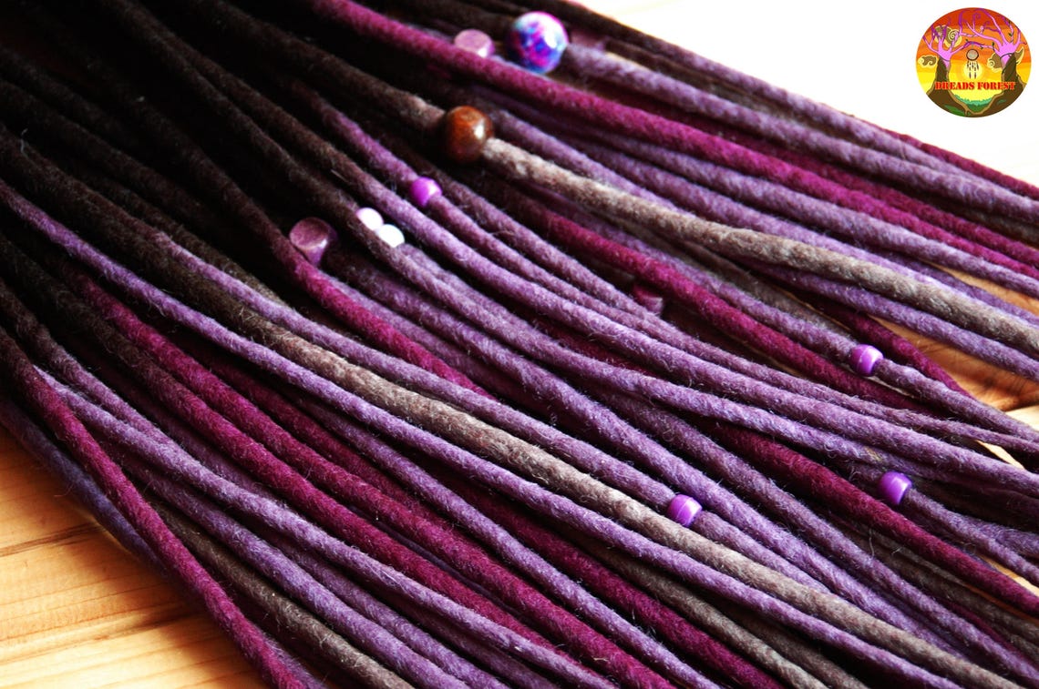 Wool Dreads Full Set DE Dreadlocks Extensions Double Ended | Etsy