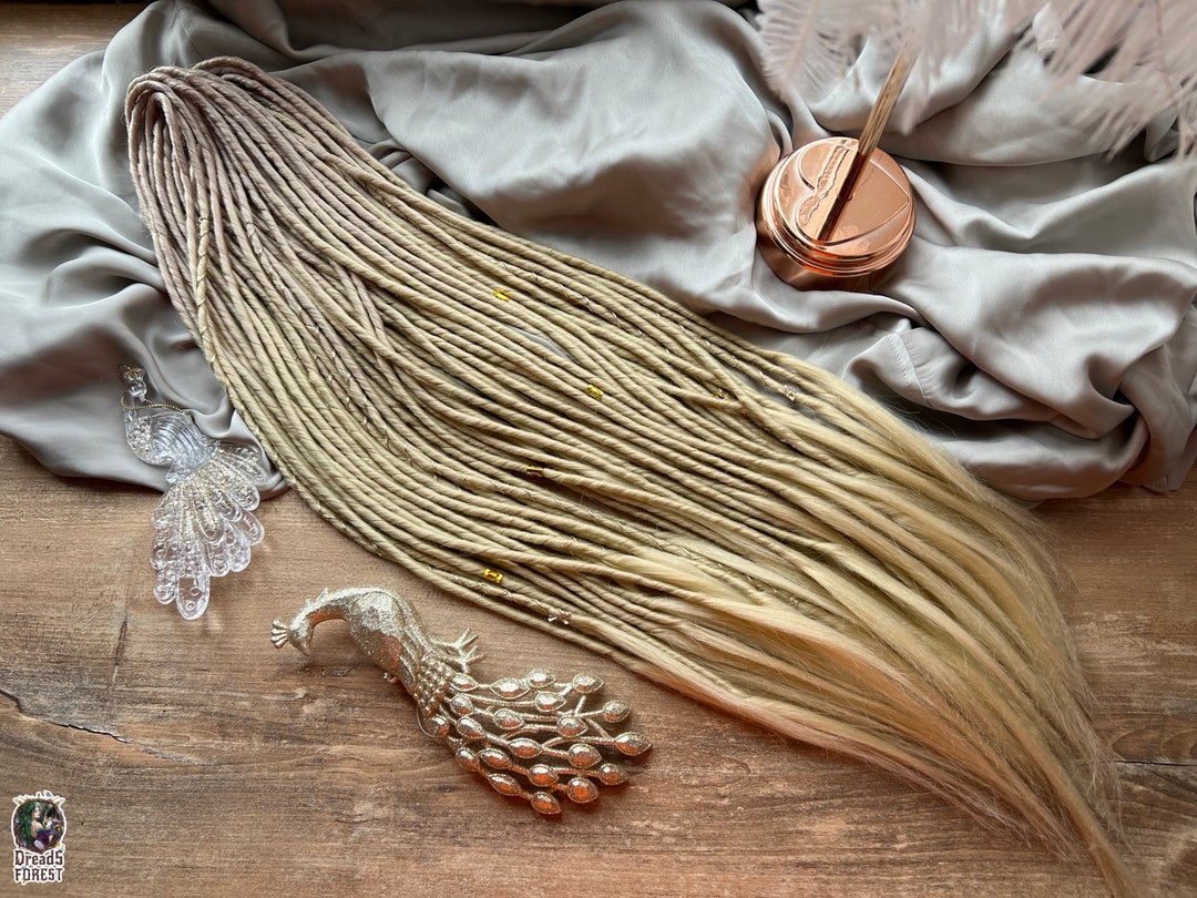 5 DE - 70 DE Synthetic Dreads Thin Twisted Cold Blonde 22 to Light ...