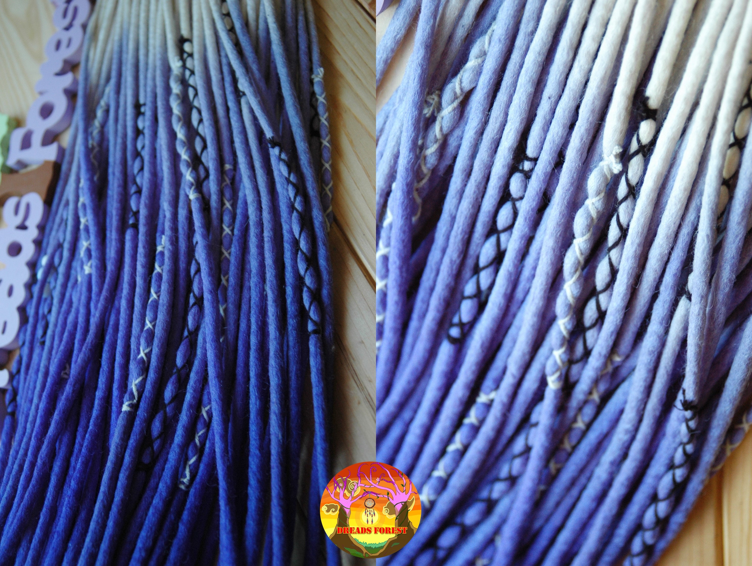 Wool dreads full set DE dreadlocks extensions double ended | Etsy