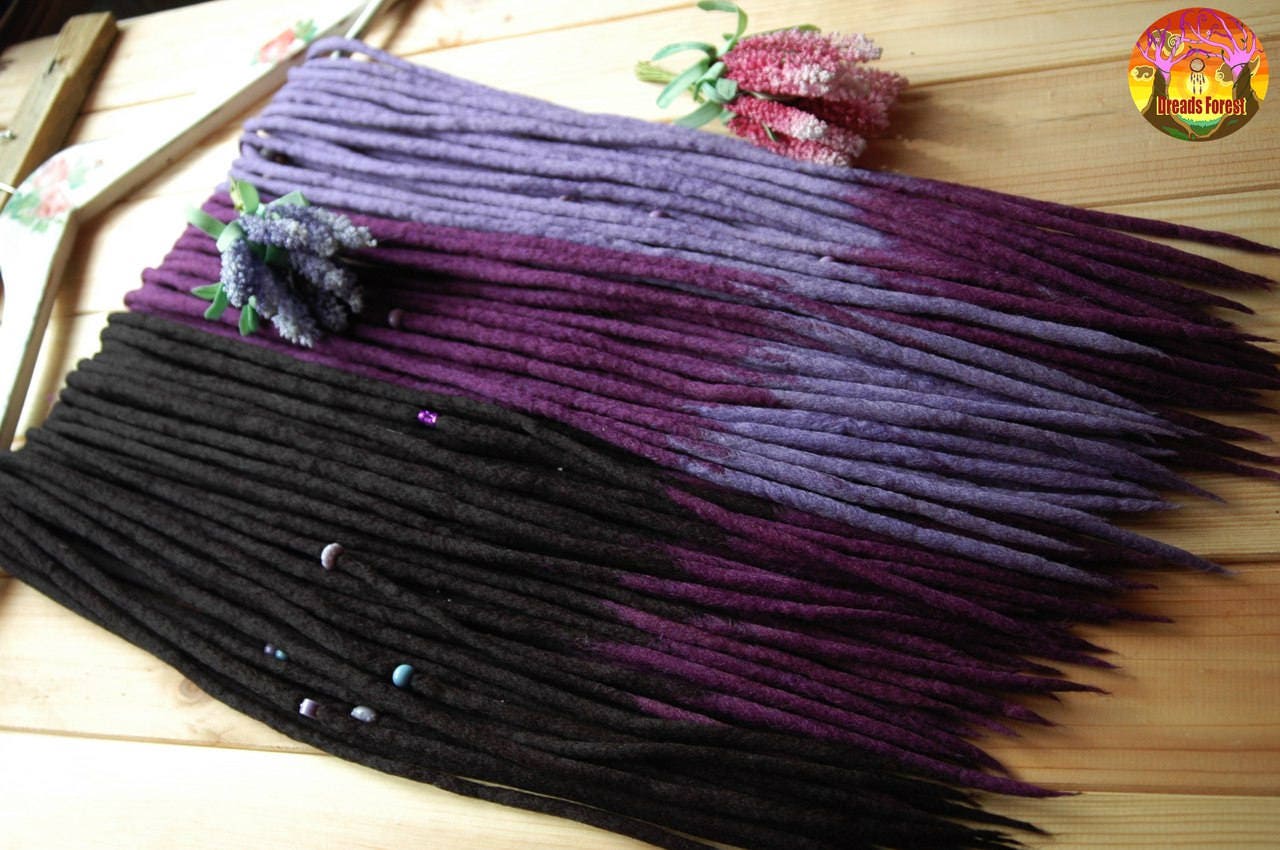 Wool Dreads Full Set DE Dreadlocks Extensions Double Ended | Etsy