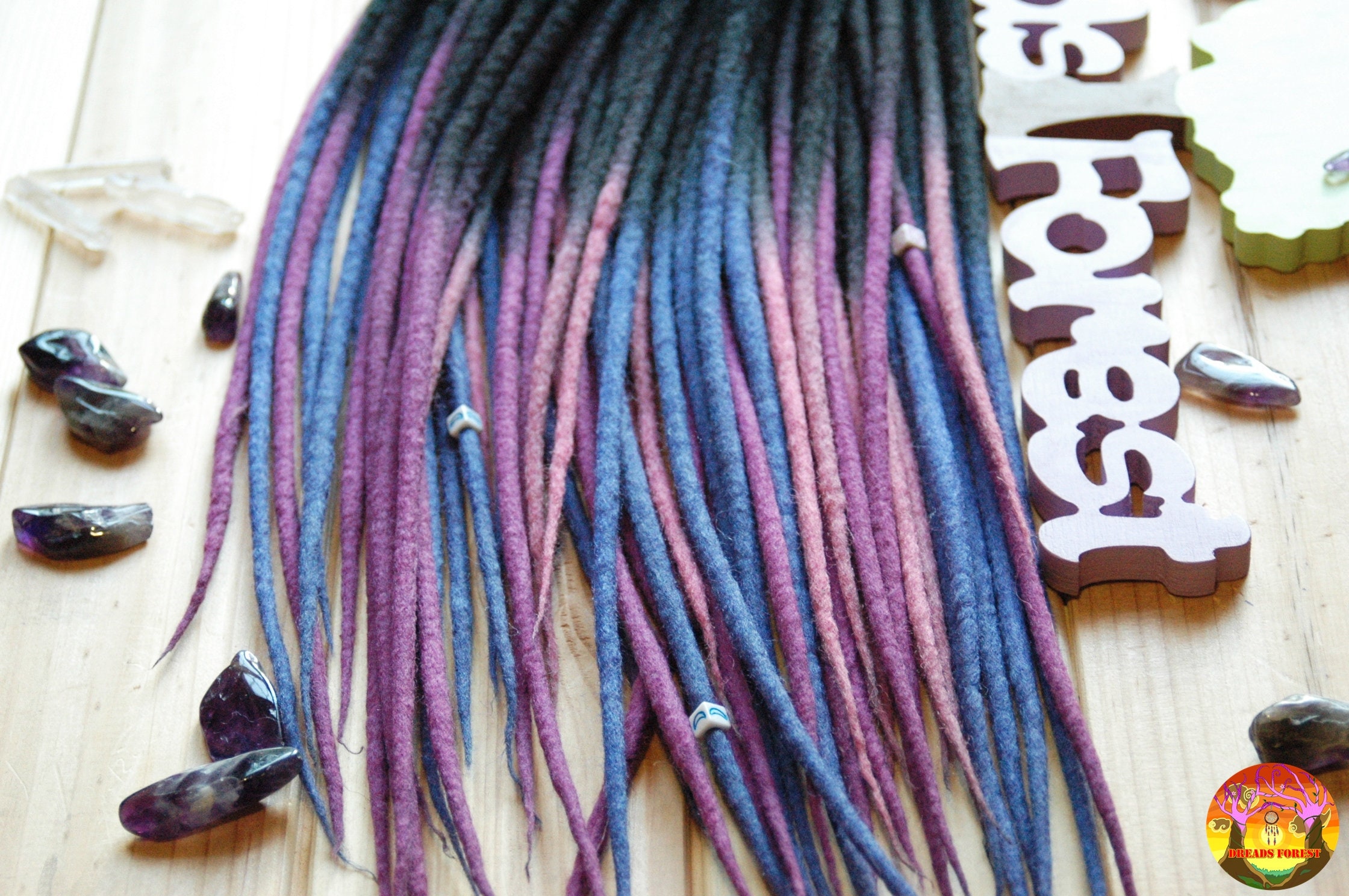 Wool Dreads Full Set DE Dreadlocks Extensions Double Ended | Etsy