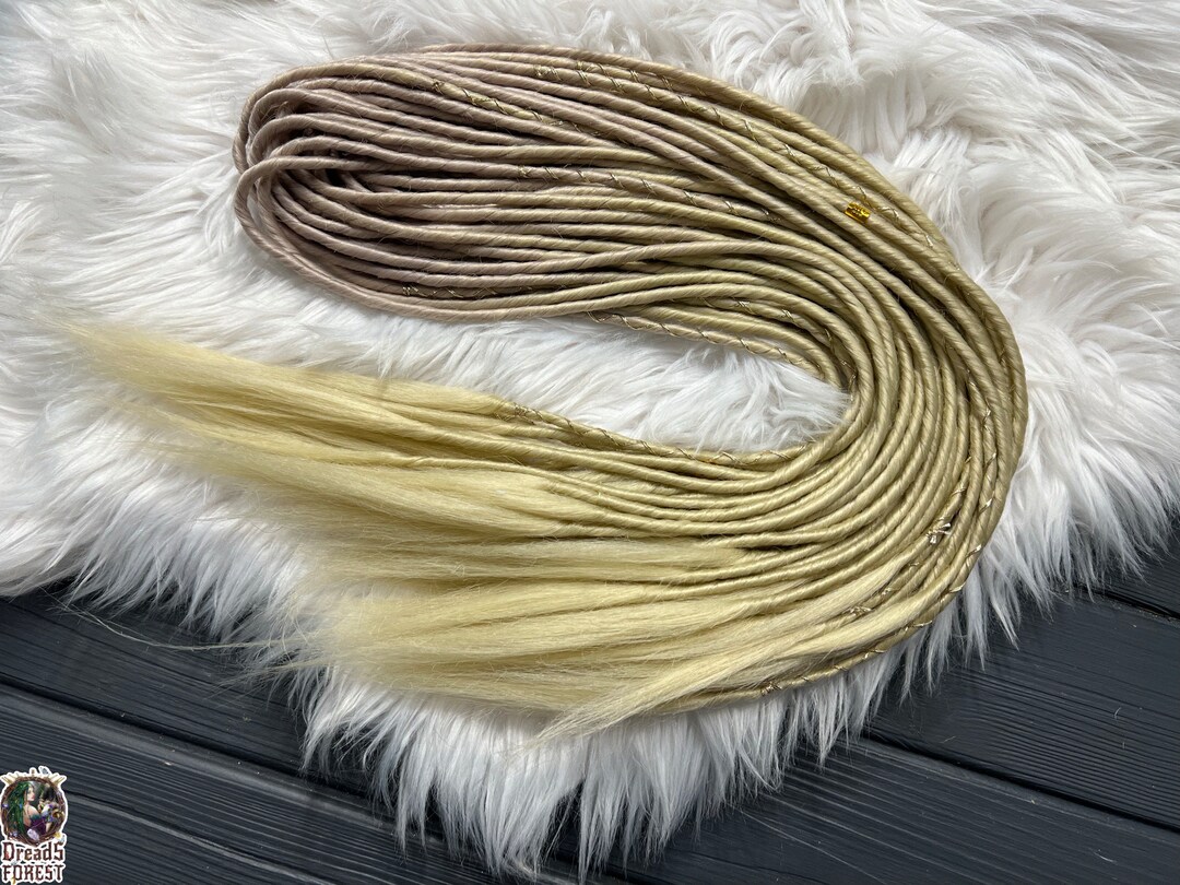 Thin Twisted Synthetic Dreadlocks Cold Blonde 22 to Light Blonde 122 ...