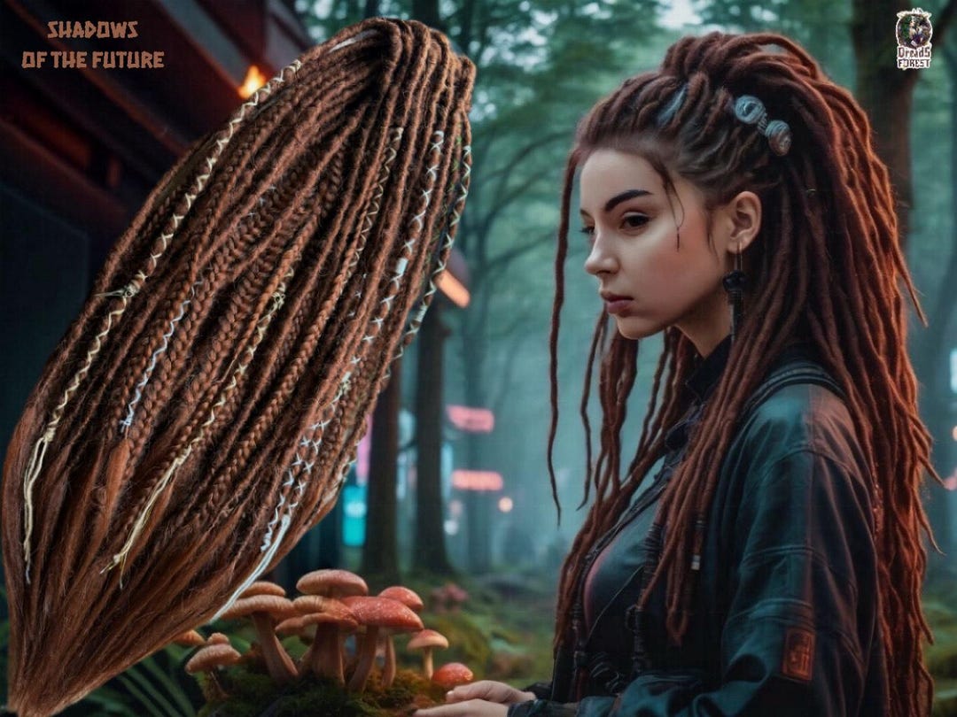 New Set Natural Look Synthetic Dreads + Fishtail Braids Shadows of the ...