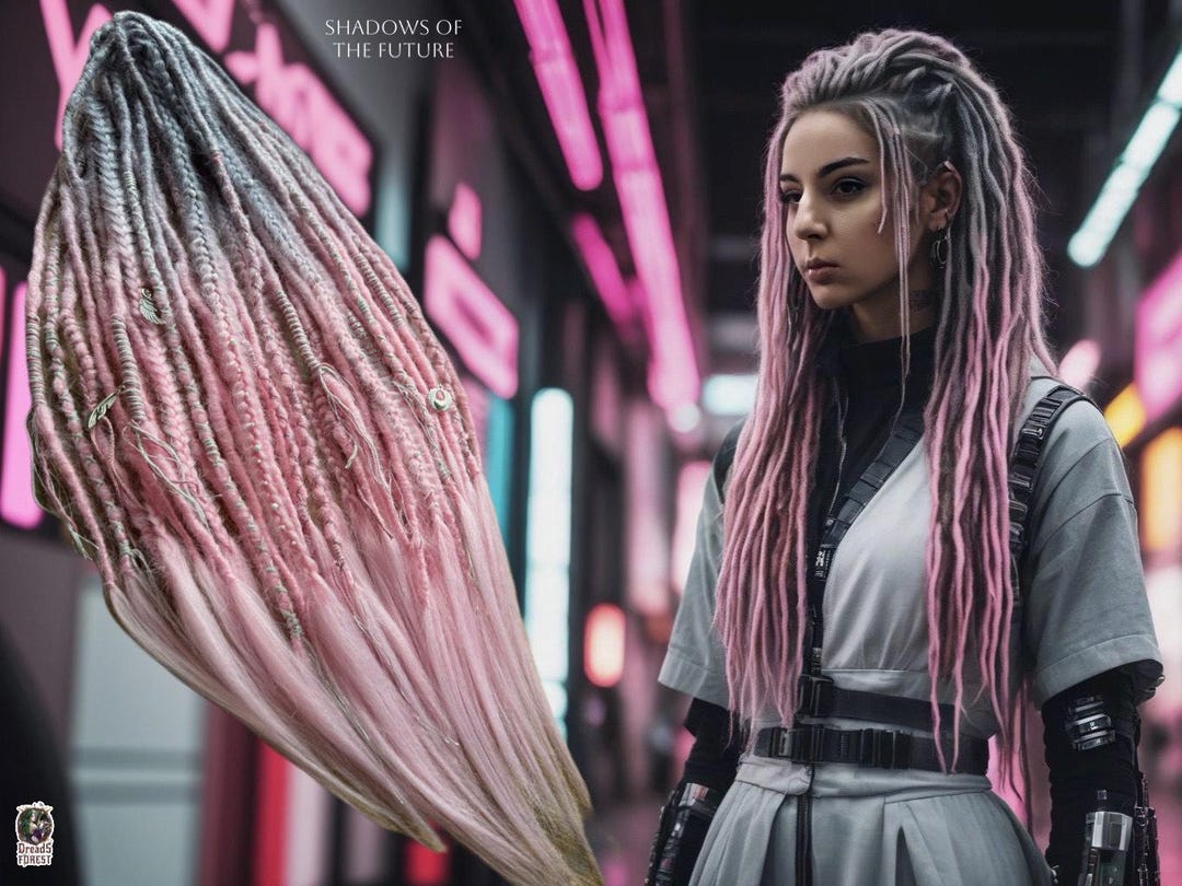 New Set Natural Look Synthetic Dreads + Fishtail Braids Shadows of the ...