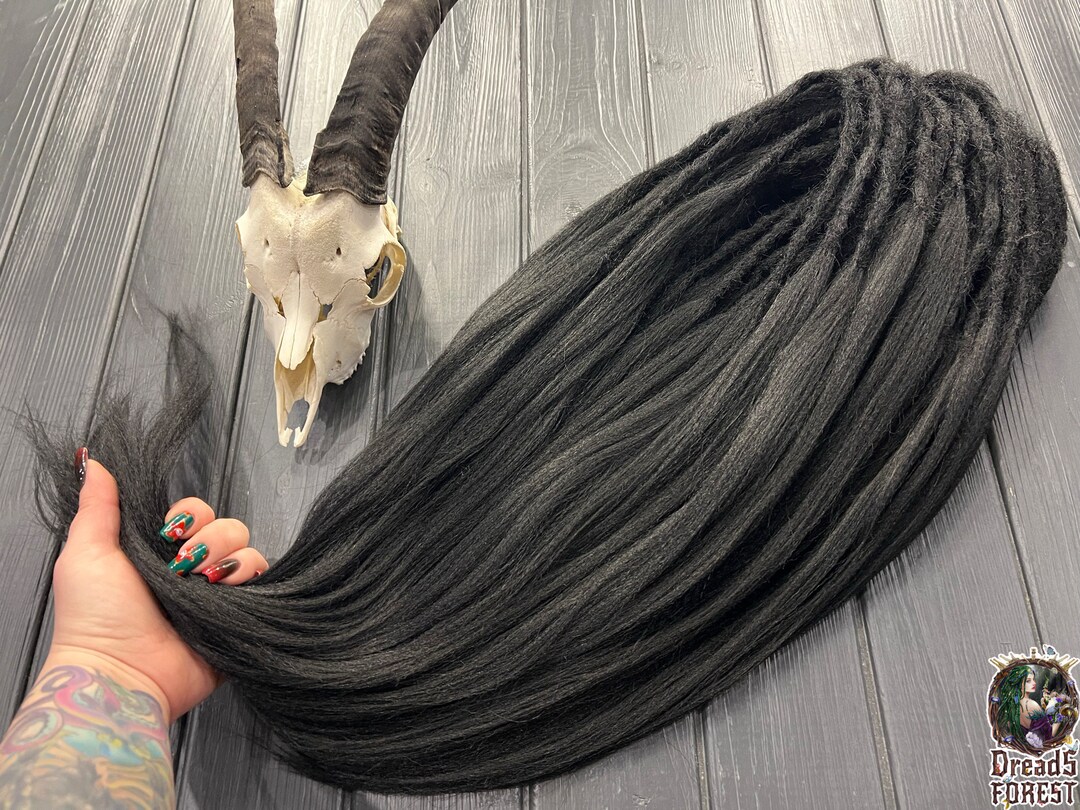 Natural Look Synthetic Double Ended Dreadlocks Hand Maded Blend Black ...