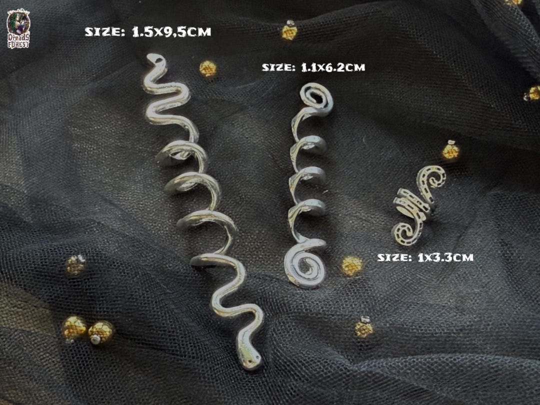 Set of 3 Beads Dreadlocks Accessories Dreadlock Bead Spiral Charm Bead ...