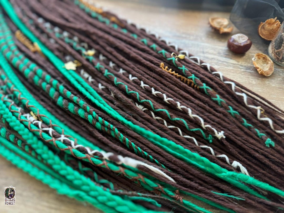 Thin Twisted Synthetic Dreadlocks + Braids + Twists Brown, Radish Brown ...