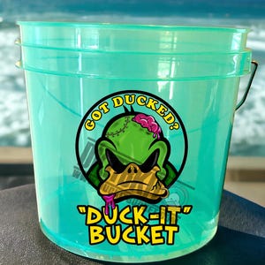 The Caribbean Blue (teal) "duck-it" Bucket-includes 30 Pre-tagged Ducks ...