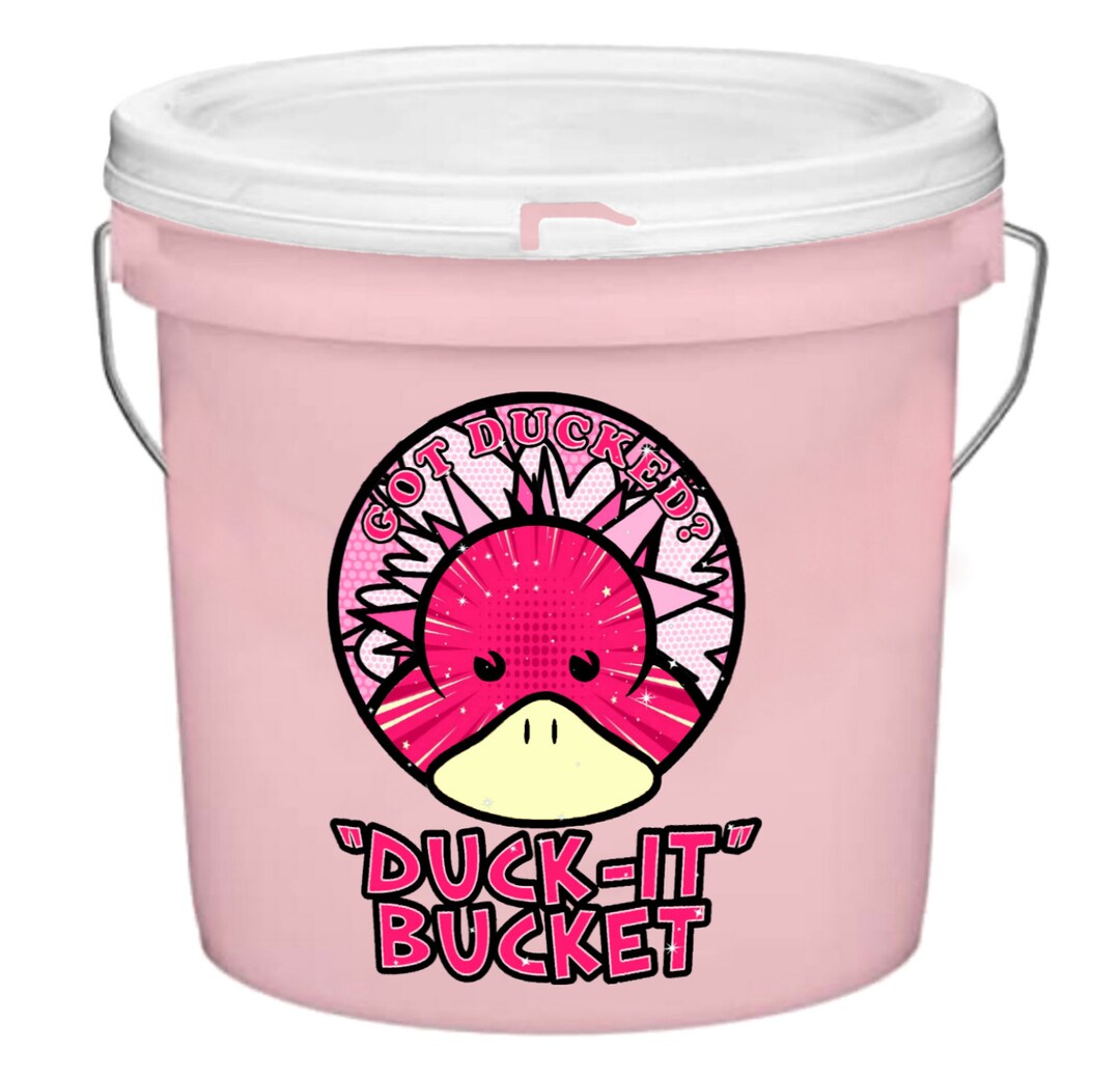 The ATOMIC PINK "duck-it" Bucket-includes 30 Pre-tagged Ducks-multiple ...