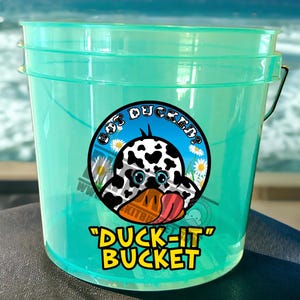 The Caribbean Blue (teal) "duck-it" Bucket-includes 30 Pre-tagged Ducks ...