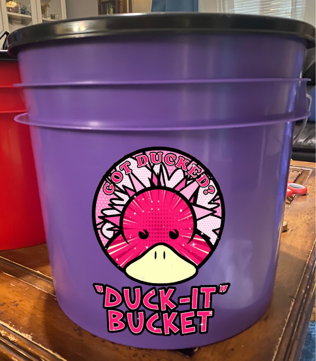 The ATOMIC PINK "duck-it" Bucket-includes 30 Pre-tagged Ducks-multiple ...