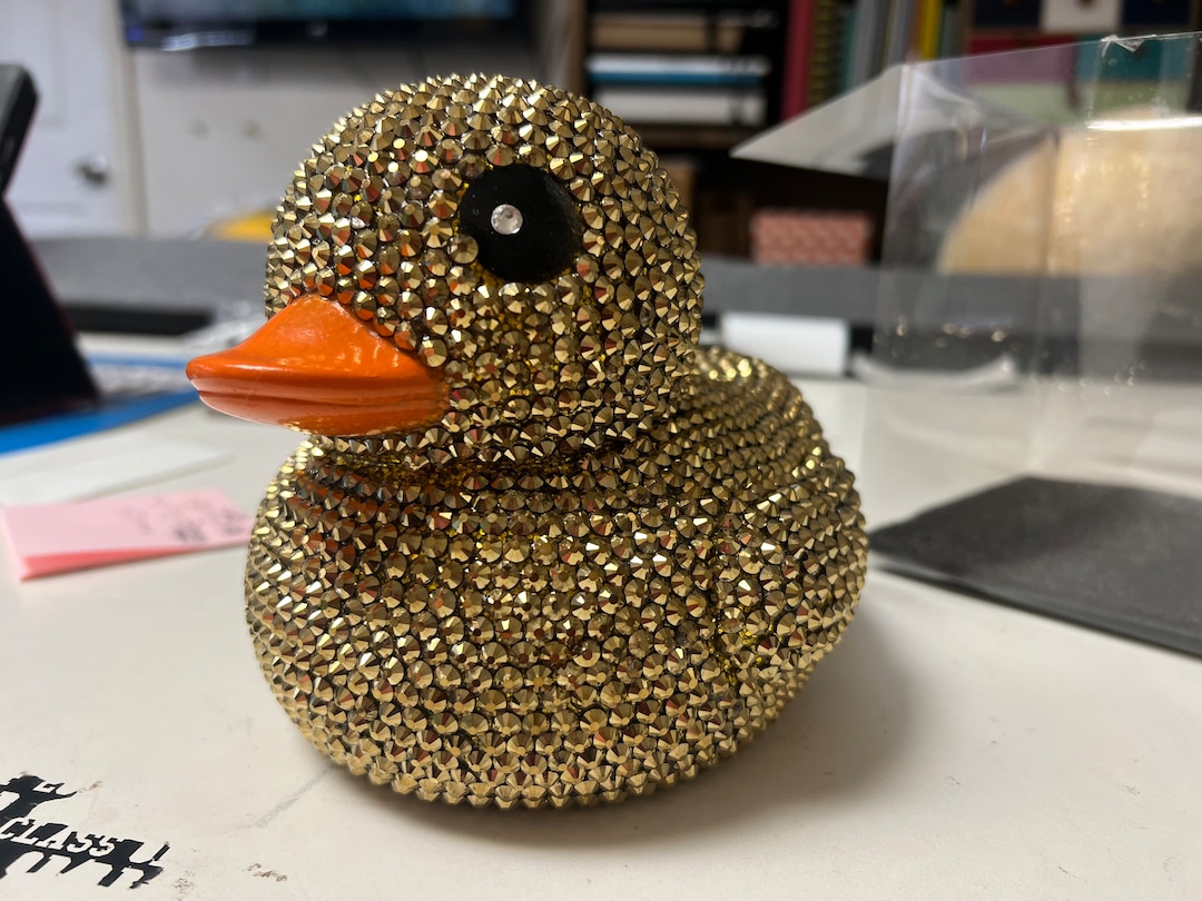 Rhinestone Rubber Duck-bling Duck-large 7 Inch-glass Rhinestones-custom ...
