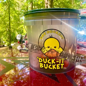 Personalize! the Original "duck-it" Bucket-gray-includes 30 Pre-tagged ...