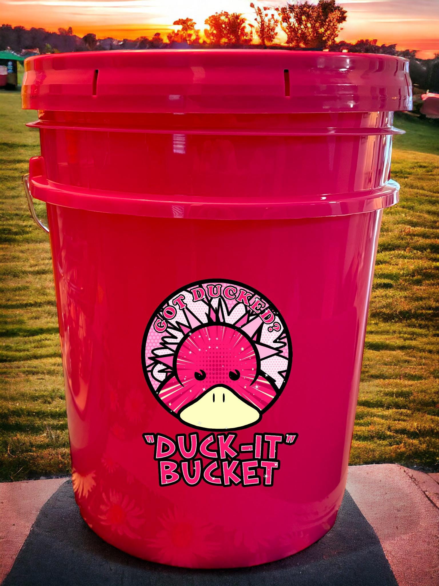 The 5 Gallon PINK "duck-it" Bucket-includes 30 Pre-tagged Ducks ...