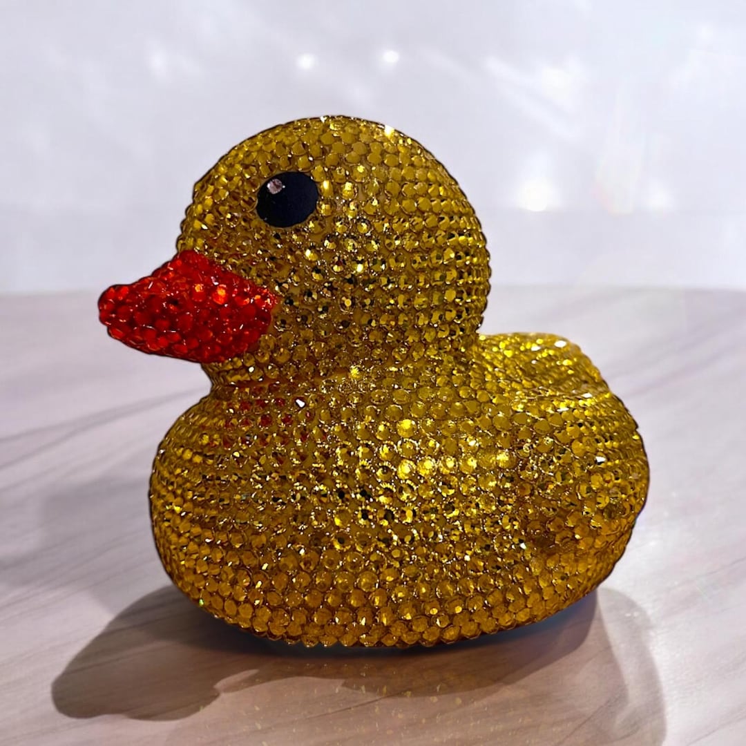 Cheer Good Luck Bling Duck-rhinestone Duck-large 7 Inch-glass ...