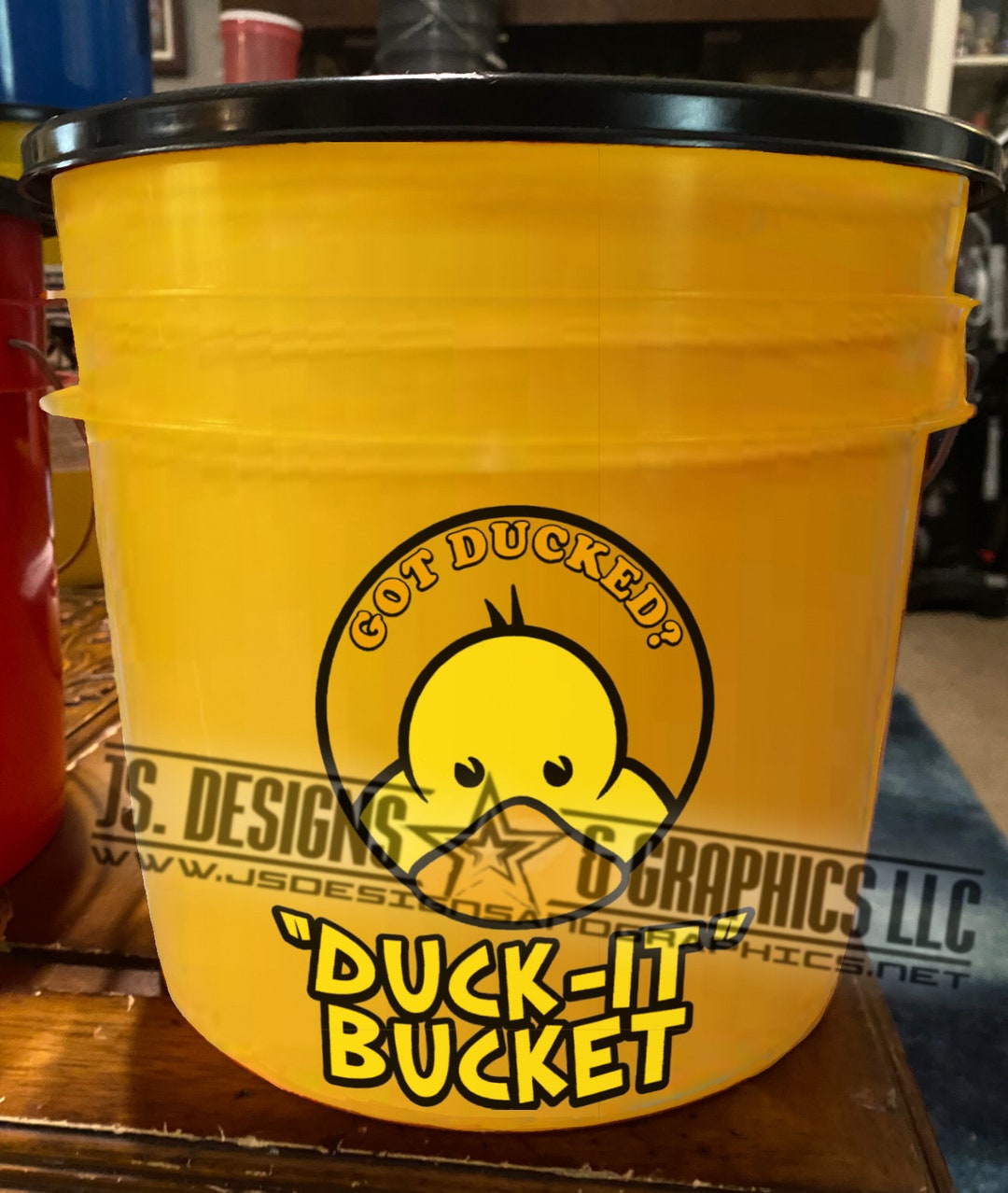 Personalize! the YELLOW "duck-it" Bucket-includes 30 Pre-tagged Ducks ...
