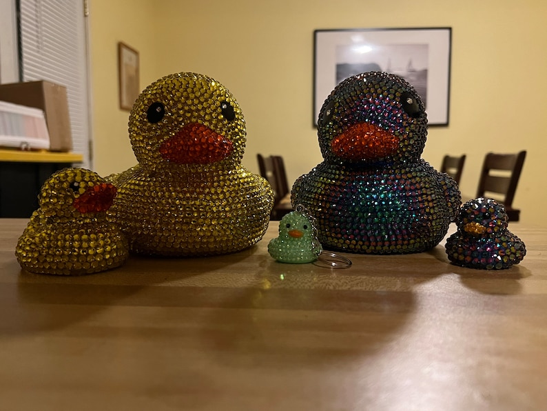 Rhinestone Rubber Duck-bling Duck-large 7 Inch-glass Rhinestones-custom ...