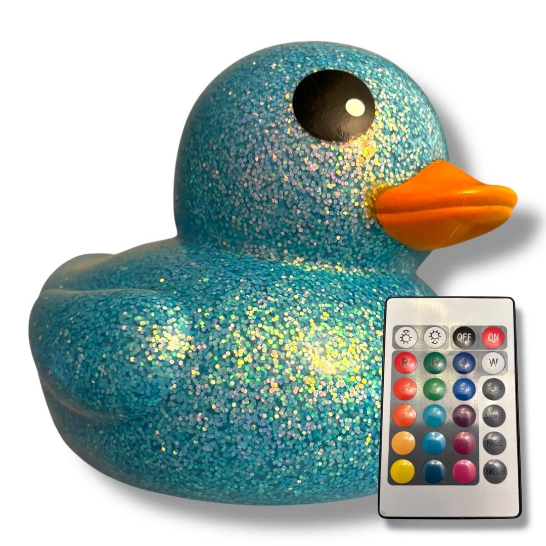 LED Light up Duck-neon GLITTER-7 Inch-remote and Batteries Included - Etsy