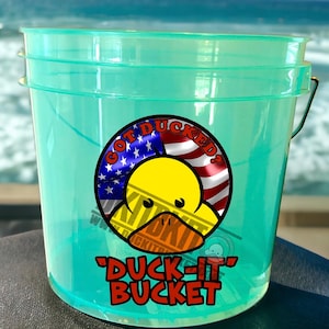 The Caribbean Blue (teal) "duck-it" Bucket-includes 30 Pre-tagged Ducks ...