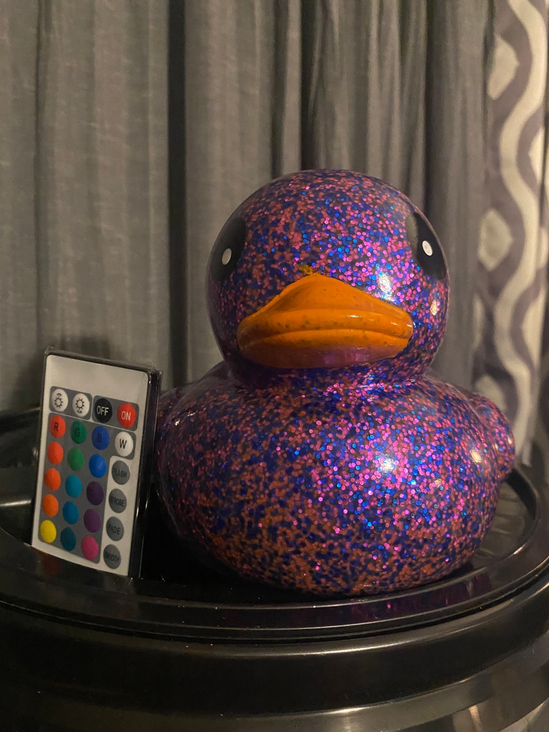 LED Light up Duck-glitter PURPLE-7 Inch-remote and Batteries Included ...