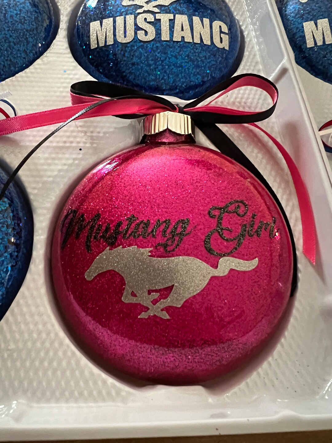 Mustang Ornament-glitter Mustang Girl-multiple Colors-customizable! - Etsy