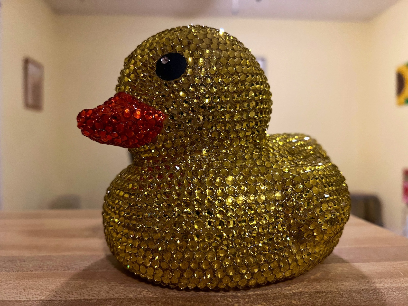 Rhinestone Rubber Duck-bling Duck-large 7 Inch-glass - Etsy