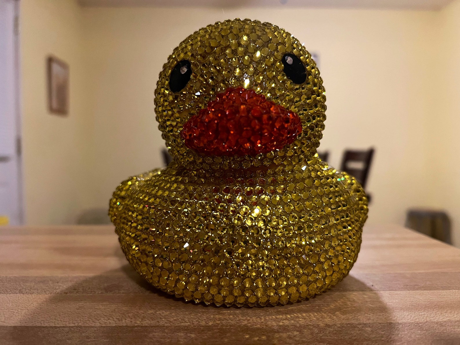Rhinestone Rubber Duck-bling Duck-large 7 Inch-glass Rhinestones-custom ...