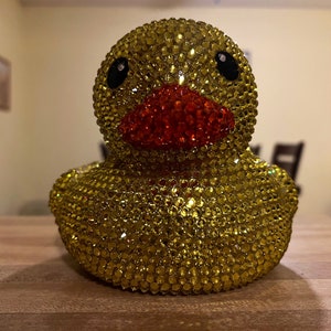 Rhinestone Rubber Duck-bling Duck-large 7 Inch-glass Rhinestones-custom ...
