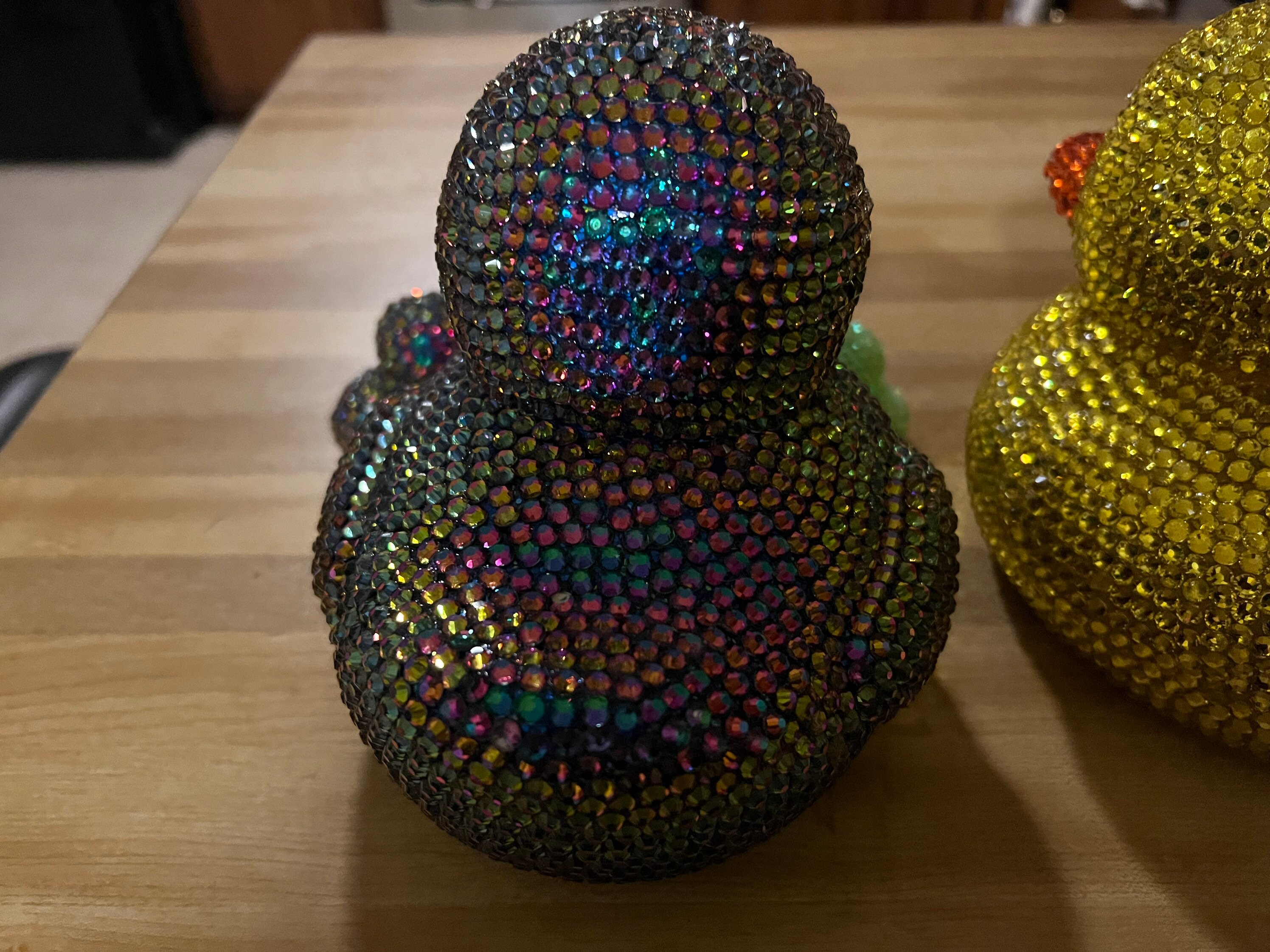 Rhinestone Rubber Duck-bling Duck-large 7 Inch-glass Rhinestones - Etsy