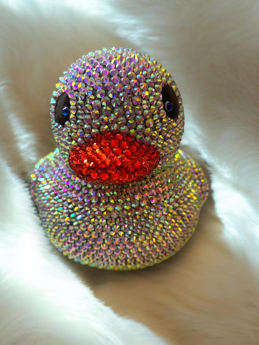 Ab Crystal Rhinestone Rubber Duck-bling Duck-cheer Lucky Duck-large 7 ...