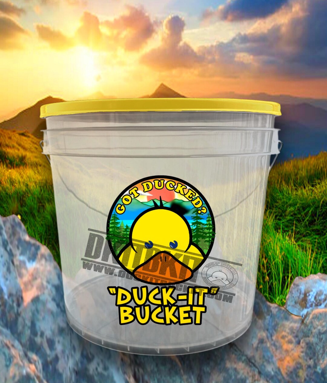 The Ultra CLEAR "duck-it" Bucket-includes 30 Pre-tagged Ducks-multiple ...