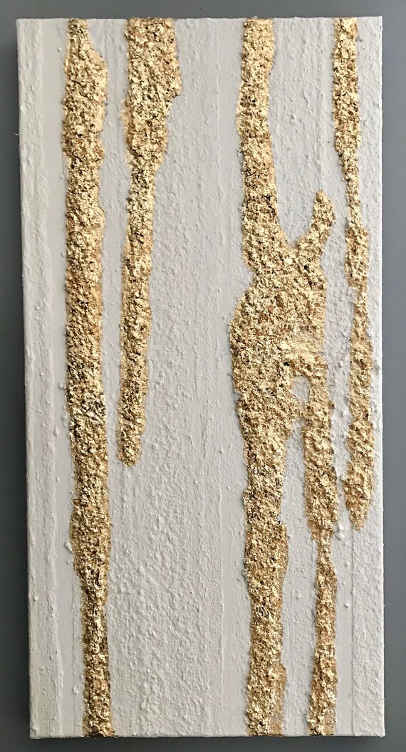 Textured 15x30 Ivory Abstract Art. Matte Ivory Acrylic Paint | Etsy