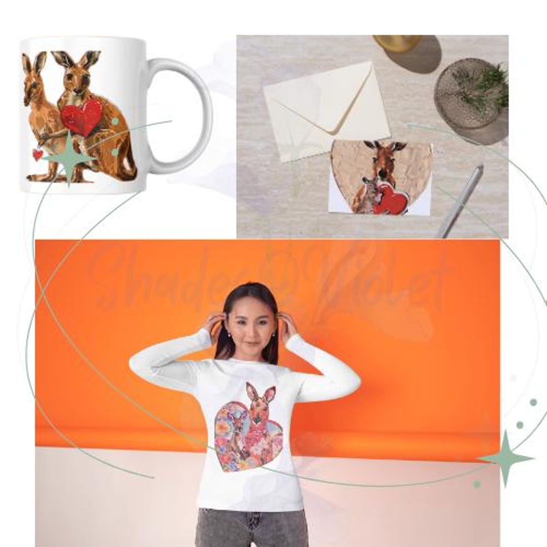 Valentines Day Kangaroo Love Images Png - Etsy