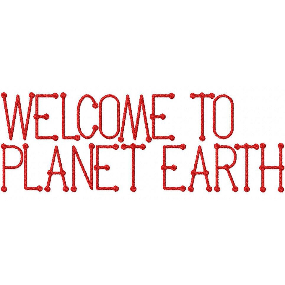 Welcome to Planet Earth Font Embroidery Font Set Instant - Etsy