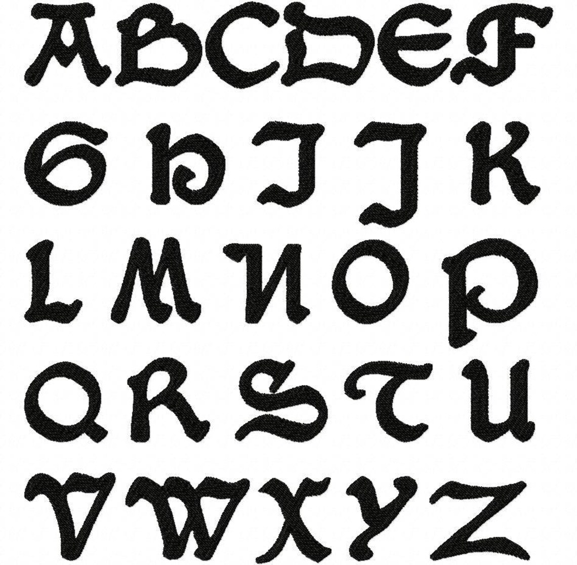 Lizard Black Font Embroidery Font Set Instant Digital Download - Etsy