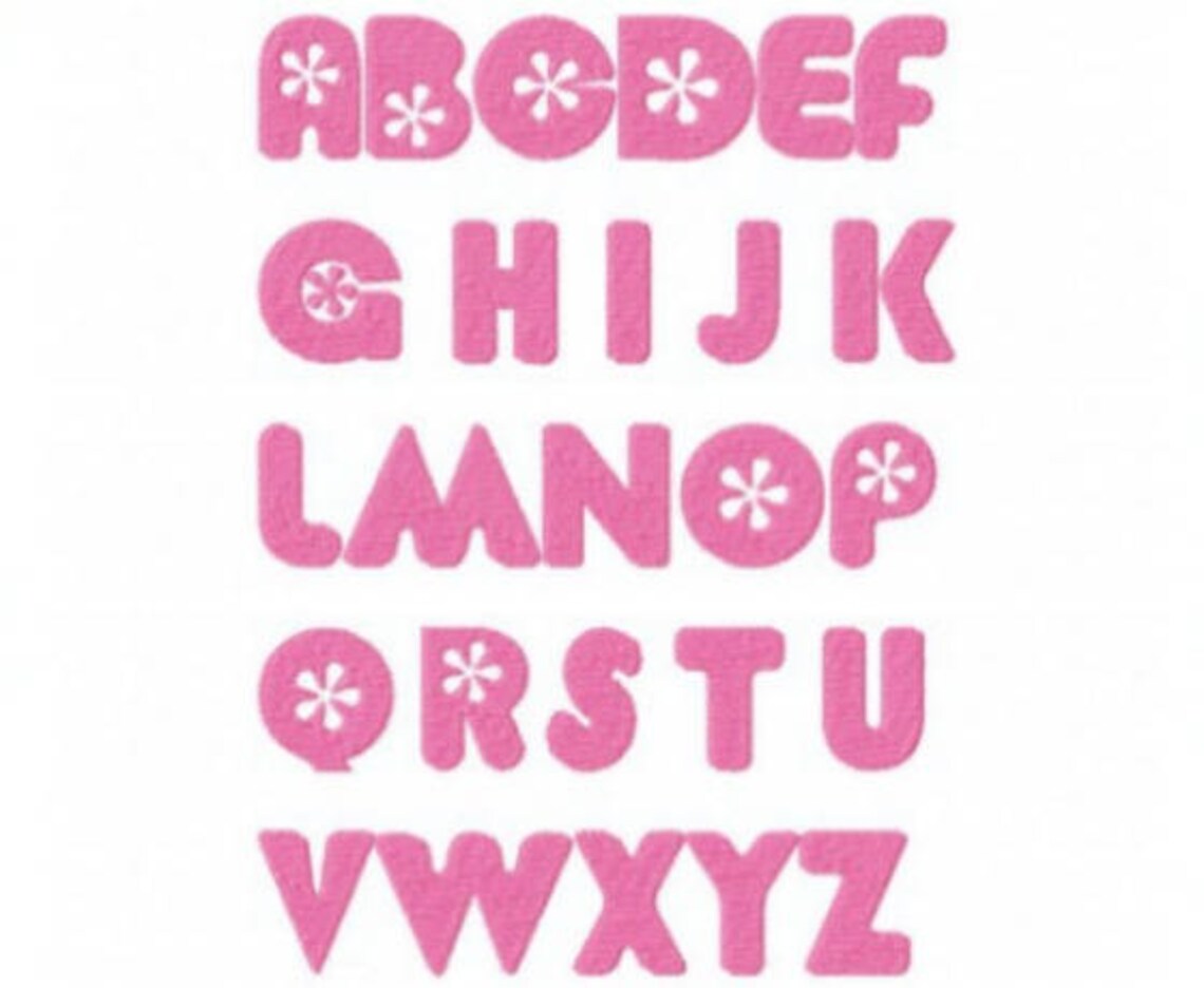Daisy Font Embroidery Font Set Instant Digital Download - Etsy