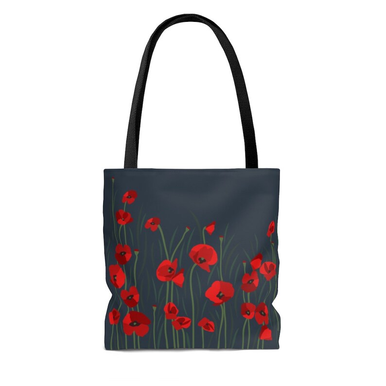 Red Poppies Flower Gift Tote Bag Poppy Field of Poppies - Etsy