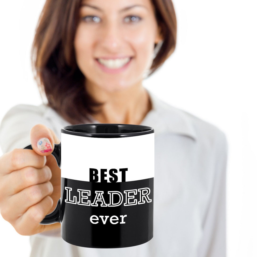 Best Leader Mug Team Fearless Den Black Coffee Cup for Men Gift Fathers ...