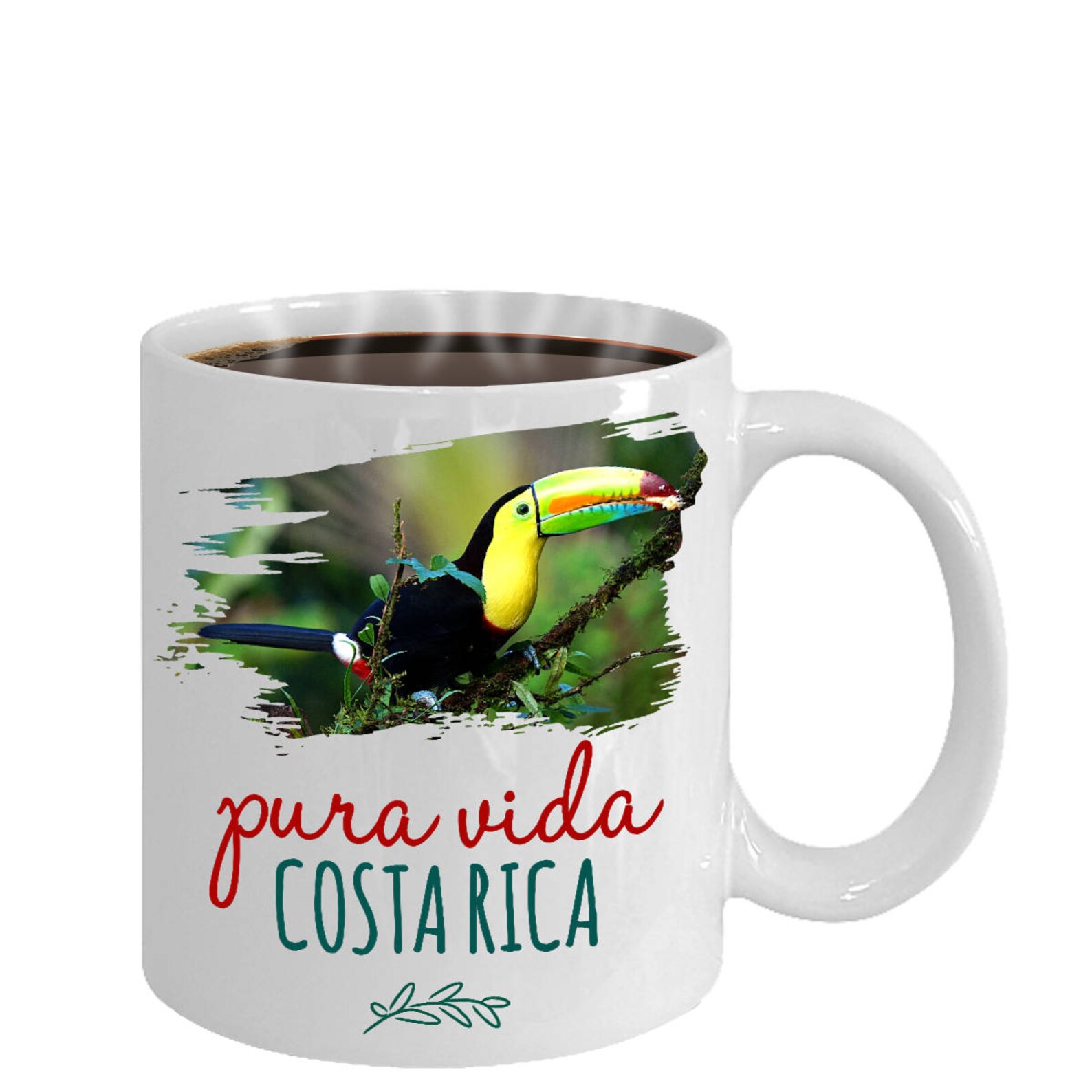 Pura Vida Costa Rica Toucan Coffee Mug Tropical Bird Gift - Etsy