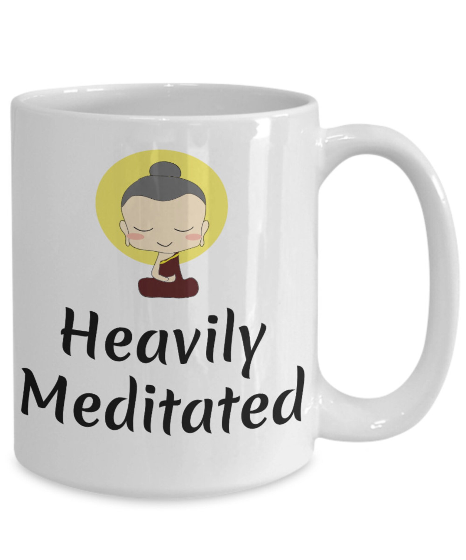 Heavily Meditated Mug Coffee Cup Meditation for Men Women - Etsy