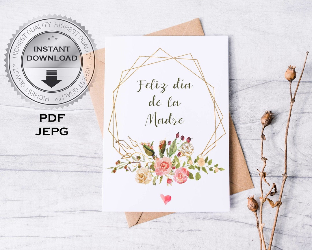 Mother's Day Card Spanish Feliz Dia De Las Madres Abuelita Tarjetas En ...