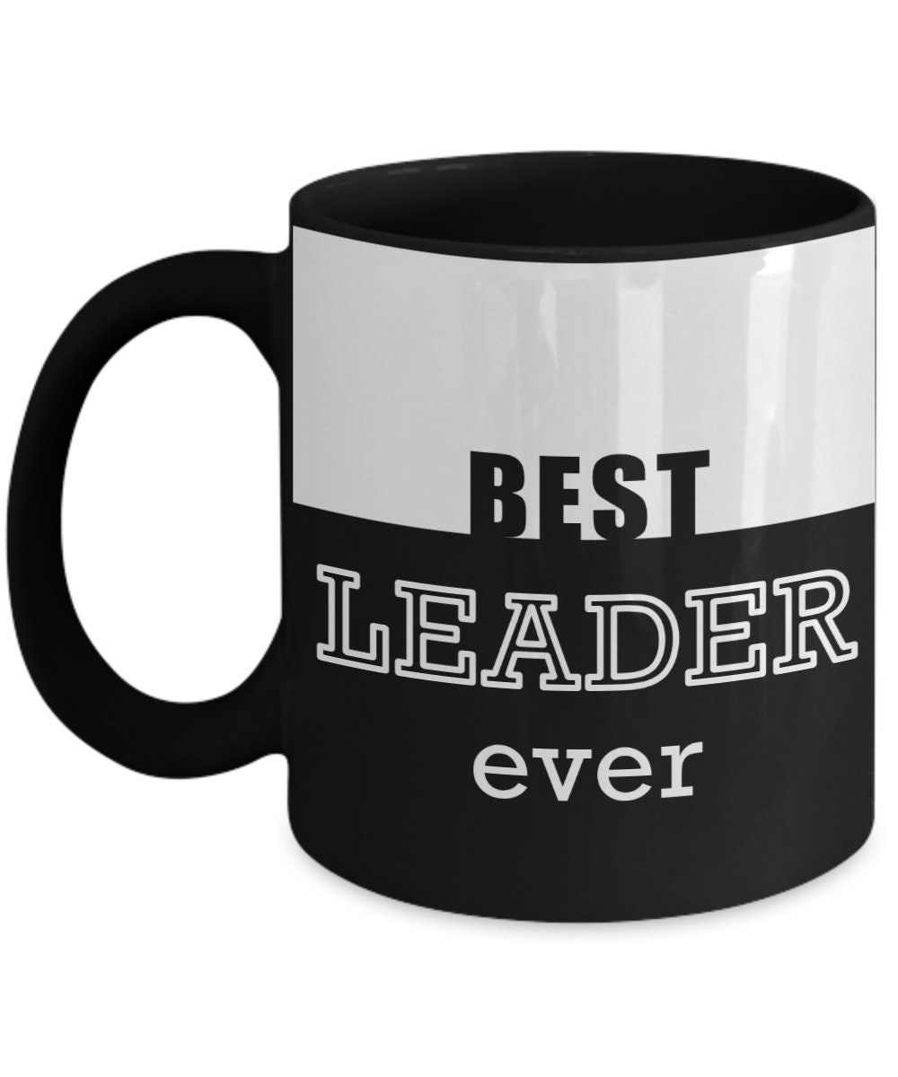 Best Leader Mug Team Fearless Den Black Coffee Cup for Men Gift Fathers ...