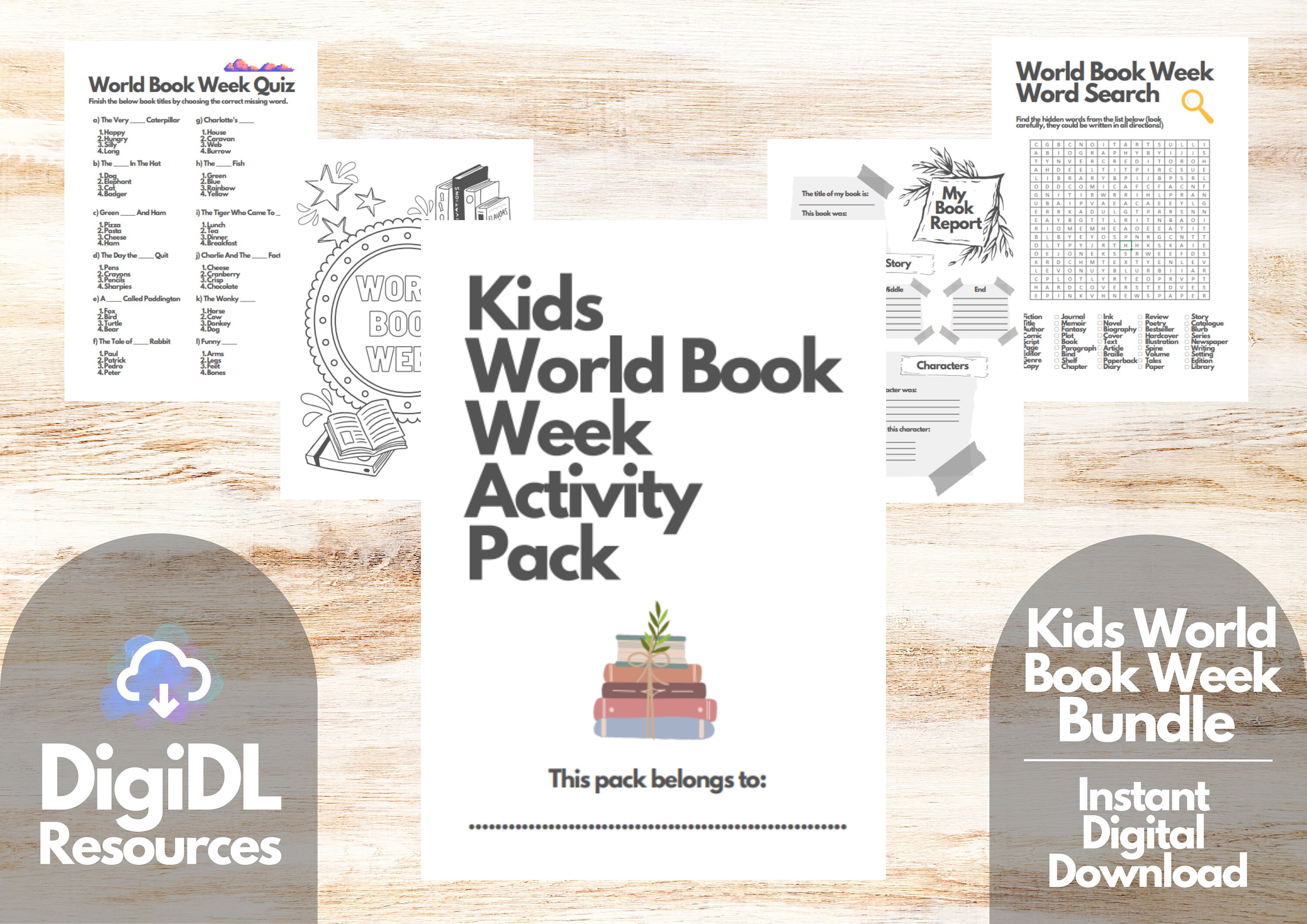 Printable World Book Week | Kids Activity Pack | World Book Day 2024 ...