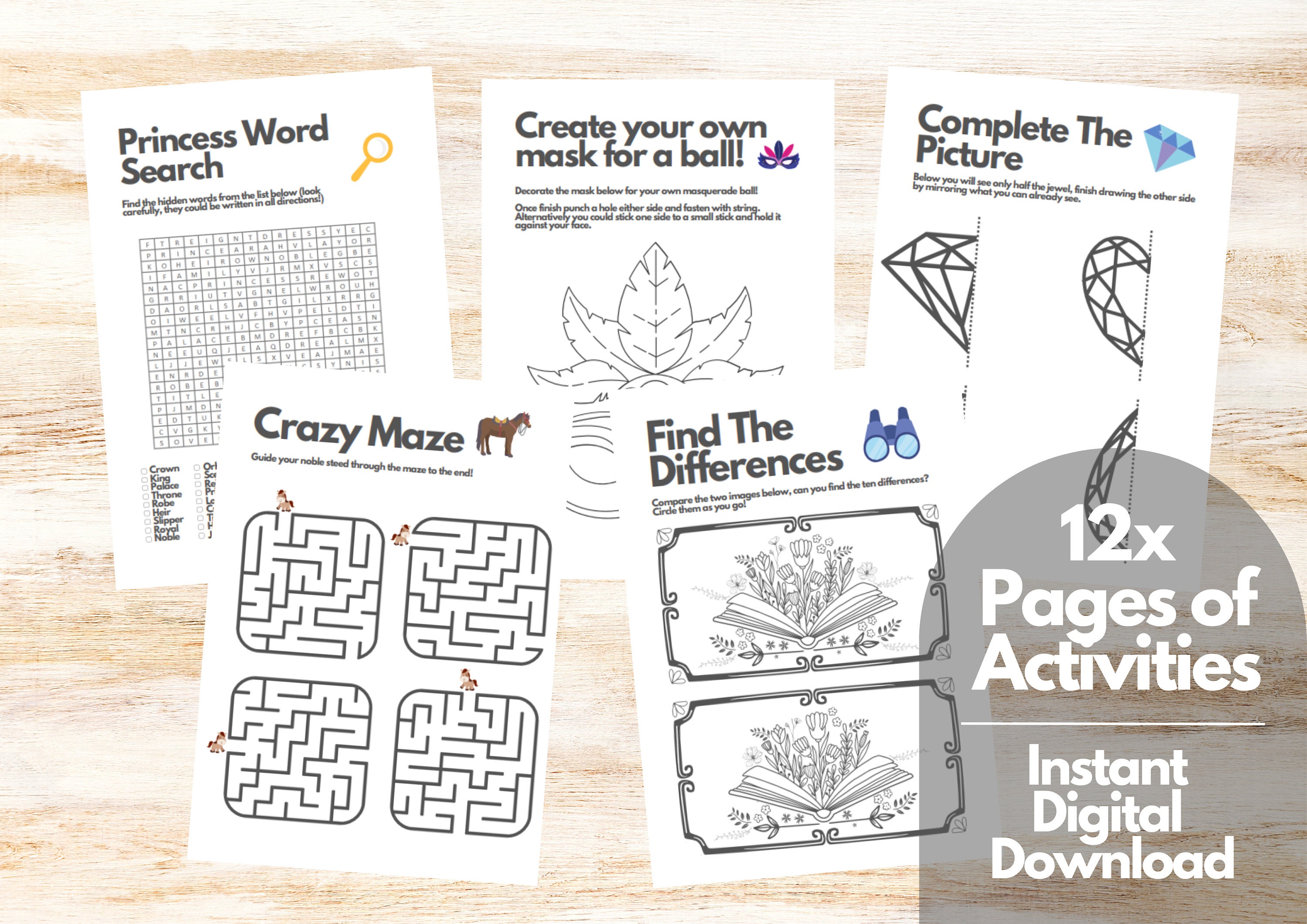 Printable Princess Party Pack | Kids Activities | Princess Activity ...