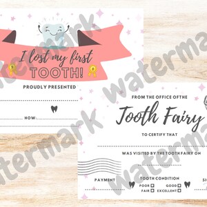 Printable I Lost My First Tooth Certificate, Award, Sign, 4 Designs ...